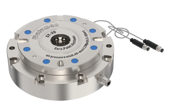 Flange mounting zero-point positioning with built-in sensor - SYRS